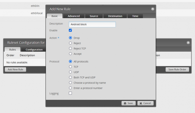 Block a device from accessing the internet using Ubiquiti EdgeMax ...